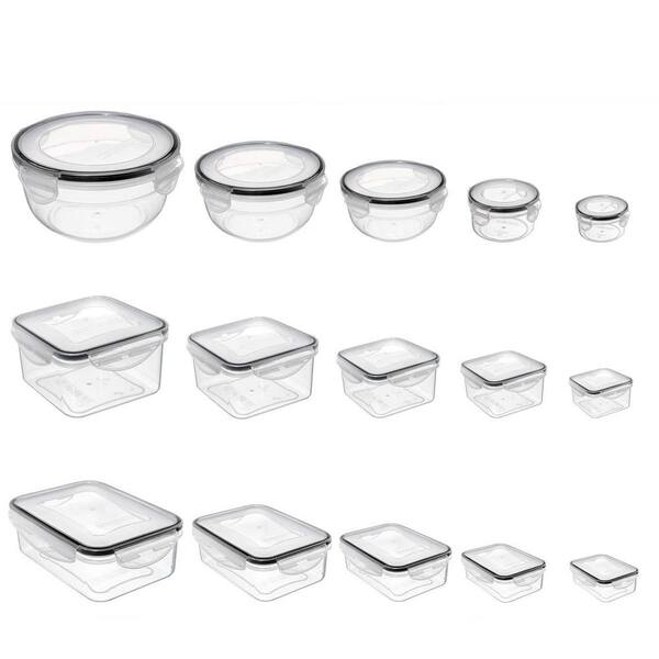 Premium Food Storage Containers with Lids Airtight - 26-Pack Reusable ...