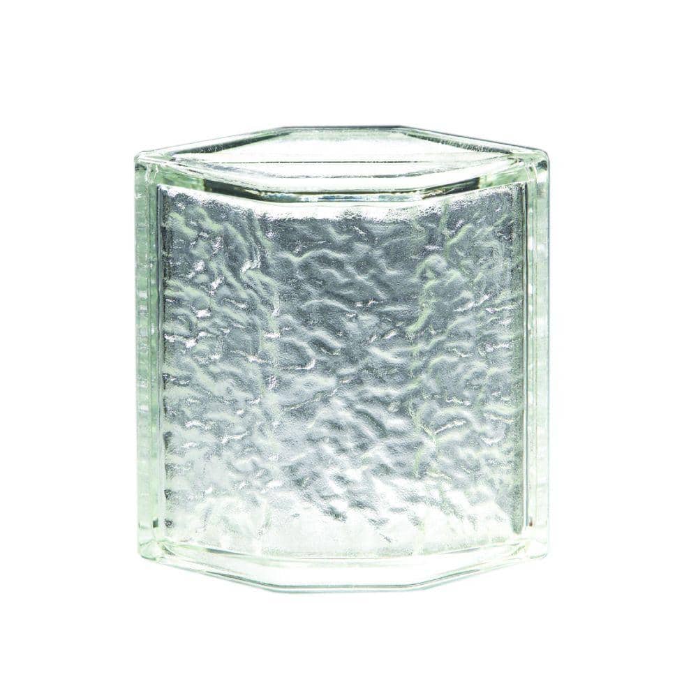 IceScapes Hedron 90 8 in. x 6 in. x 6 in. Glass Block E164 - The Home Depot