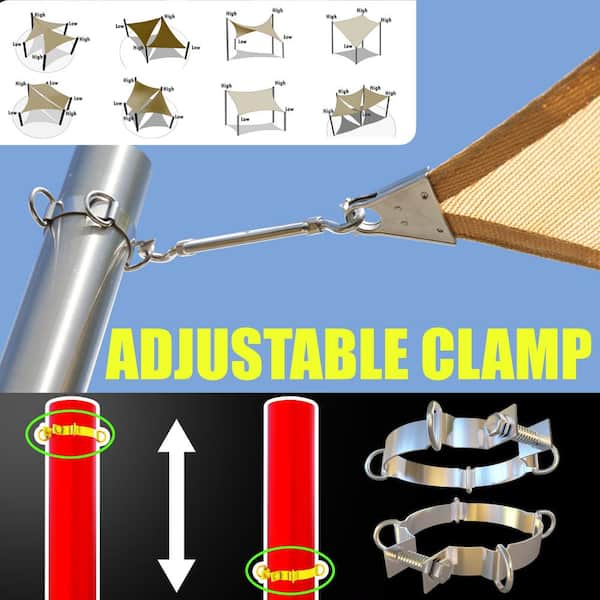 AMGO 8 ft. Pole for Sun Shade Sail Canopy AG-TUBE-2 - The Home Depot