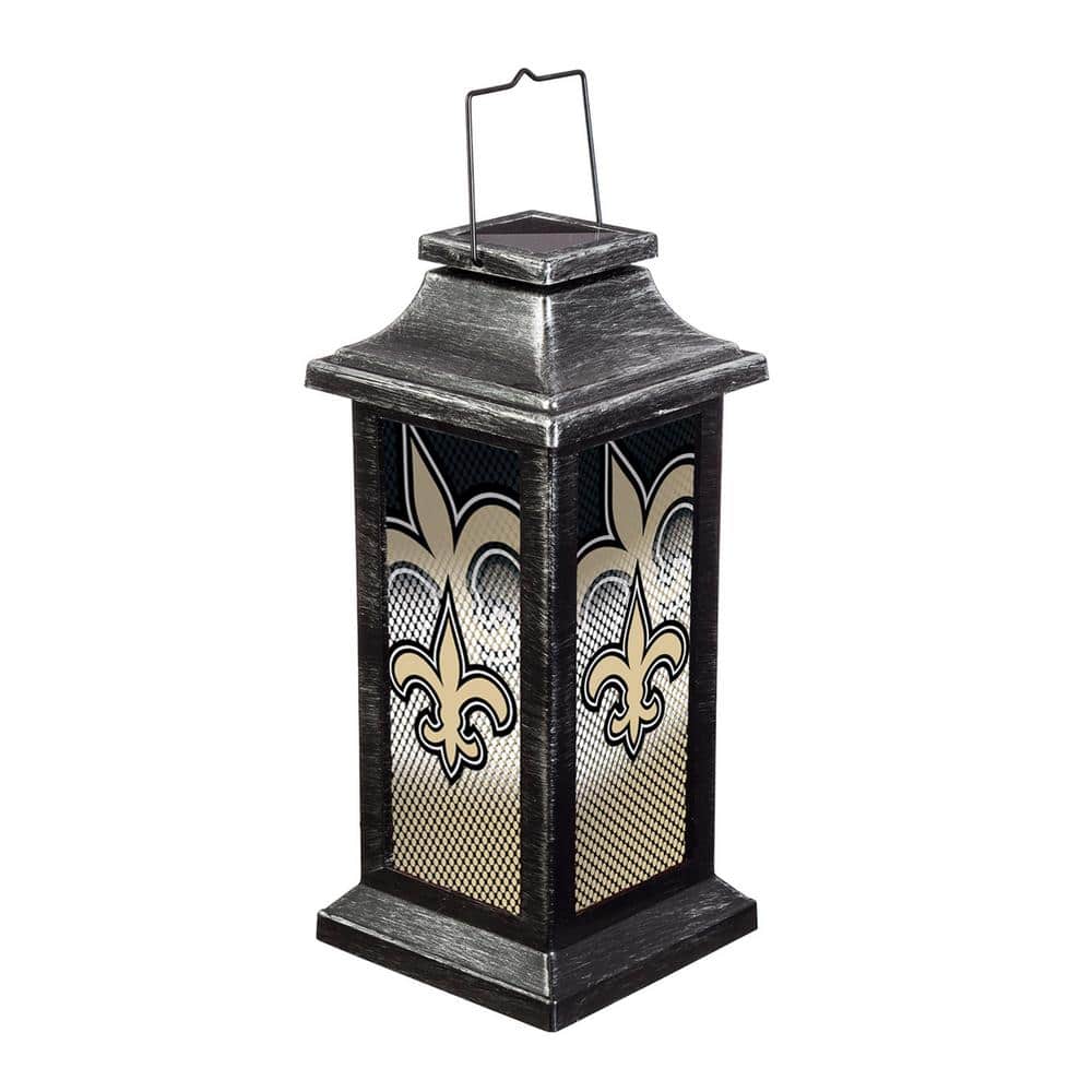 Evergreen New Orleans Saints 10 in. Indoor/Outdoor Solar LED Garden ...