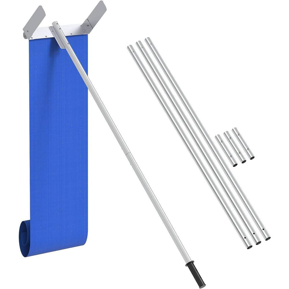 Angel Sar 20 ft. Blue Snow Roof Mop for Cedar Shake Roof, Snow Removal ...