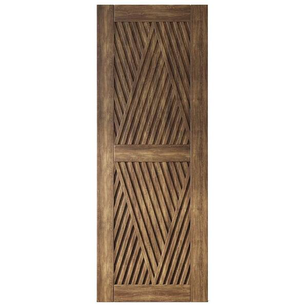 HOMACER LT 30 in. x 84 in. C-Panel Solid Core Dark Walnut Diamond ...