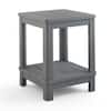 Keter Deluxe 20 in. Resin Gray Square Patio Side Table With Storage ...