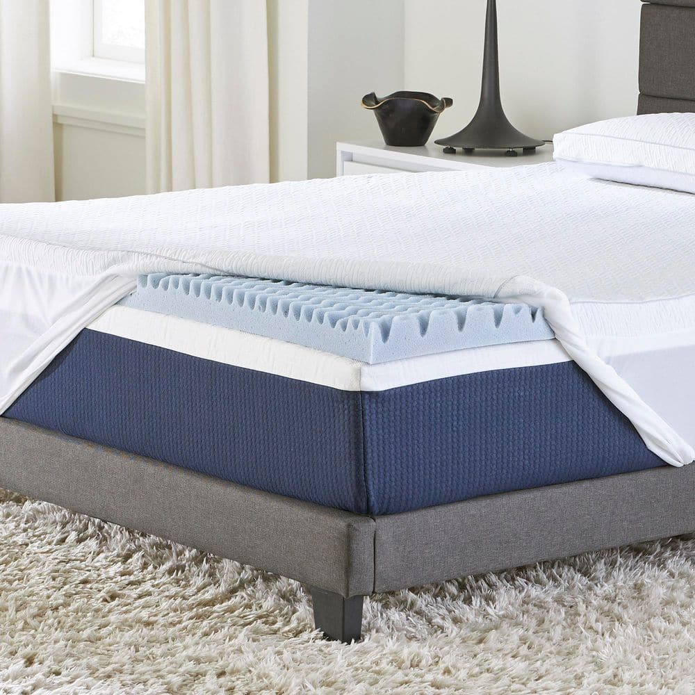 Reviews for Comfort Tech 2 in. Convoluted Mattress Topper Featuring ...