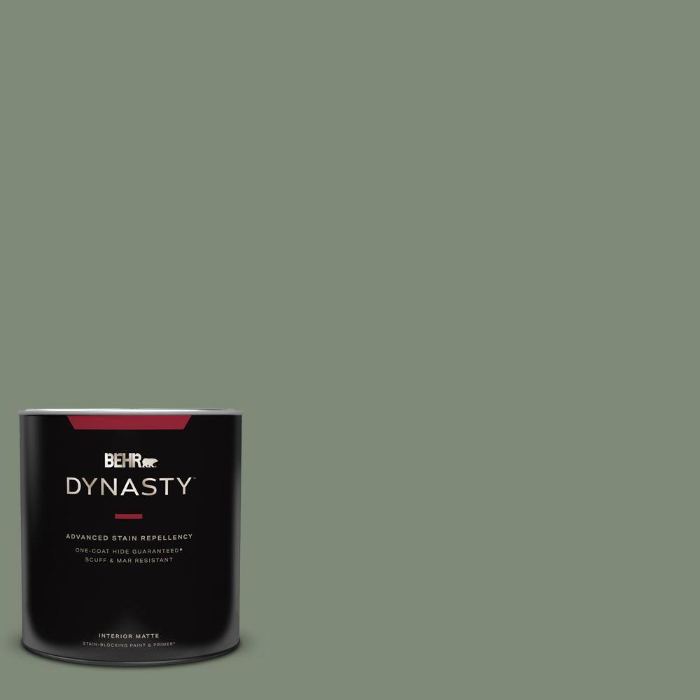 BEHR DYNASTY 1 qt. #N400-5 Thai Basil One-Coat Hide Matte Interior ...