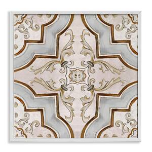 Stupell Industries Traditional Symmetrical Tile by Eli Jones White ...