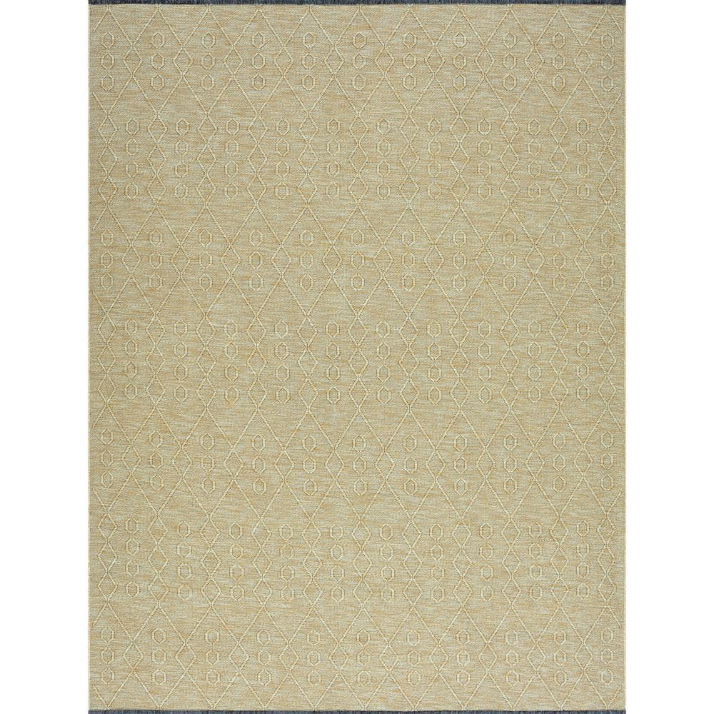 Tayse Rugs Alma Green 8 ft. x 10 ft. Geometric Machine Washable Indoor ...