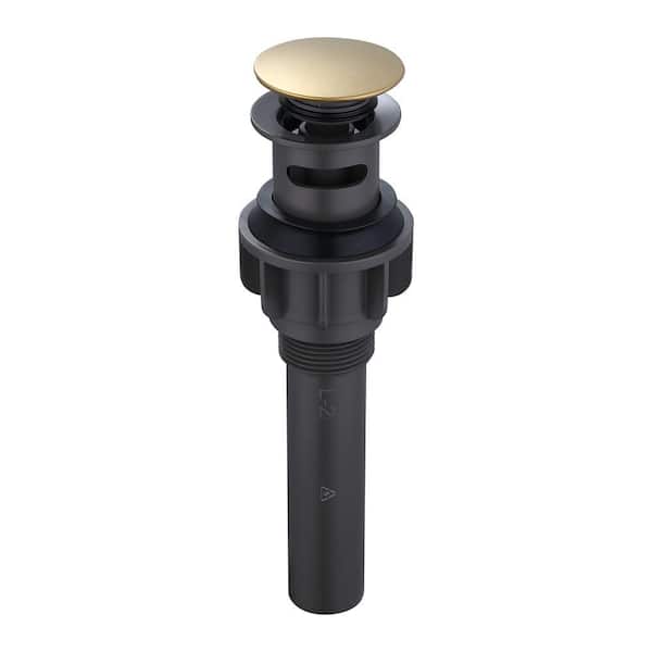 ALEASHA Pop-Up Drain Assembly Stopper with Overflow in Gold AL-6A03G ...