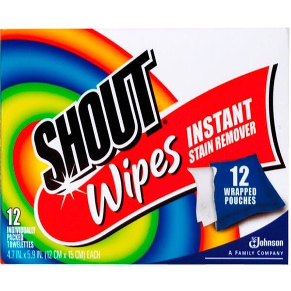 Shout Multi-Purpose Instant Stain Remover Wipes (12-Pack) 02246 - The ...