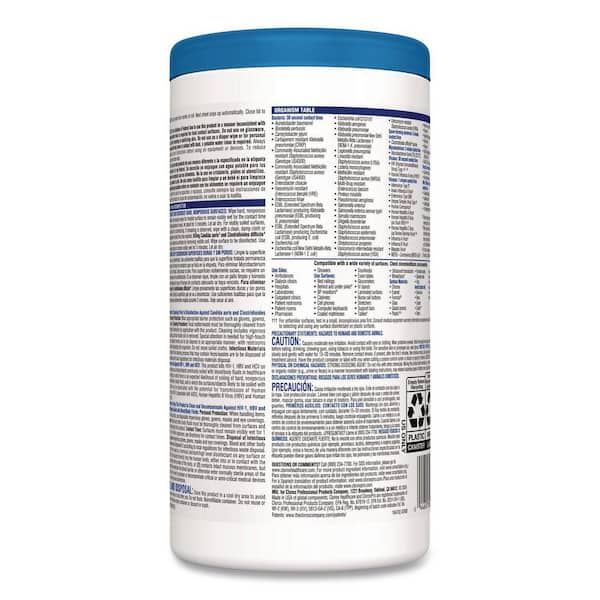 Clorox Healthcare Bleach Germicidal Disinfecting Wipes, 6 in. x 5in ...
