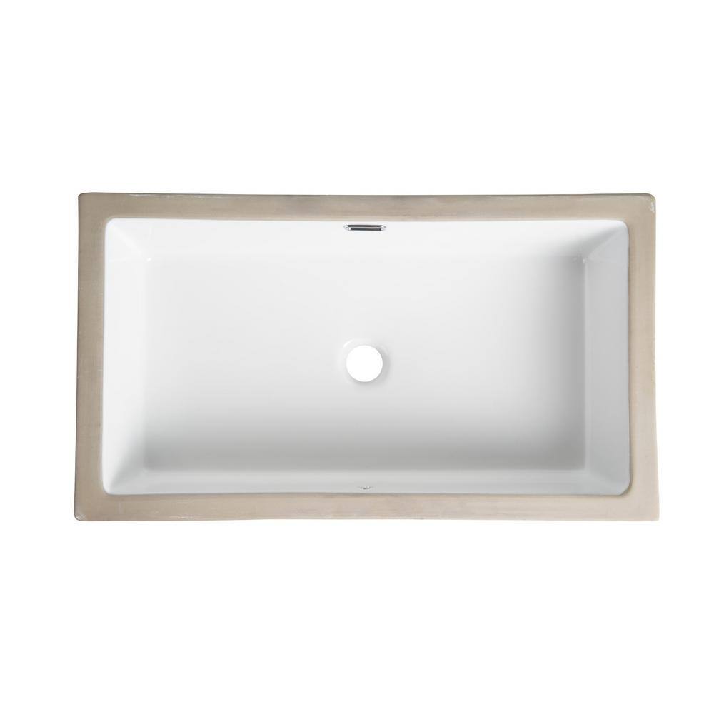 Los Flexi 28 in. Rectangle Undermount Bathroom Sink, Modern ...