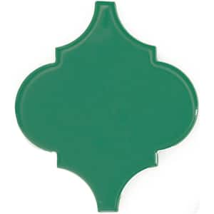 Daltile LuxeCraft White 6 in. x 6 in. Glazed Ceramic Arabesque Mosaic ...