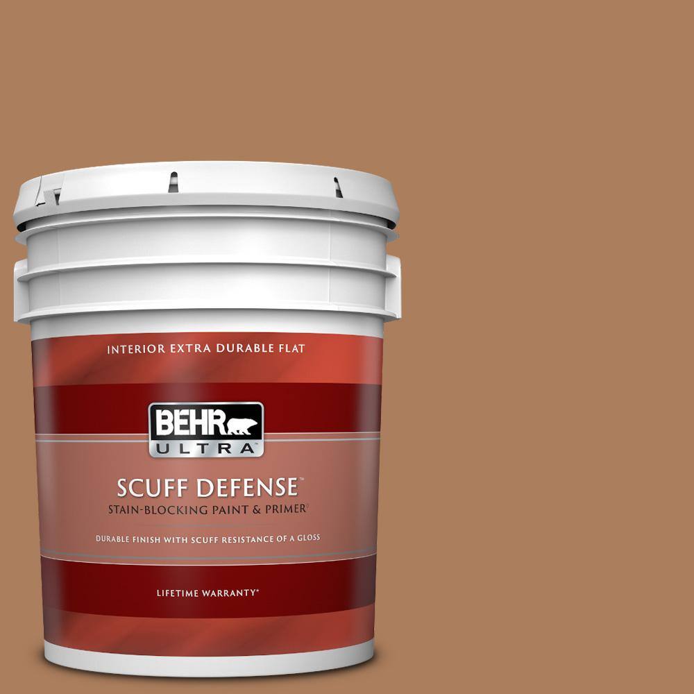BEHR ULTRA 5 gal. #S230-6 Burnt Toffee Extra Durable Flat Interior ...