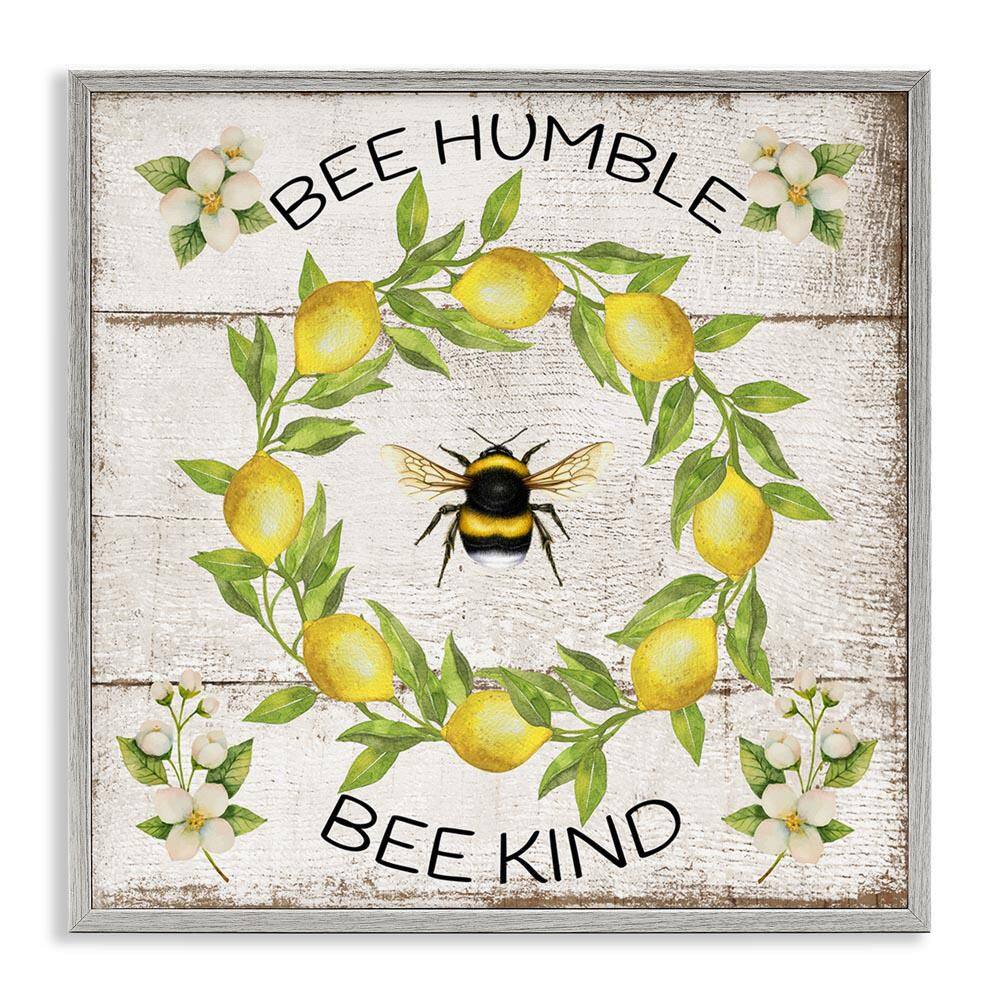 Stupell Industries Bee Humble and Kind Rustic by Creatif Belle Gray ...