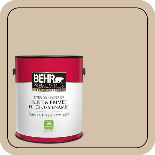 BEHR PREMIUM PLUS 1 gal. #PPU7-08 Baja Hi-Gloss Enamel Interior ...
