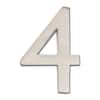 Architectural Mailboxes 4 in. Satin Nickel Floating House Number 4 ...