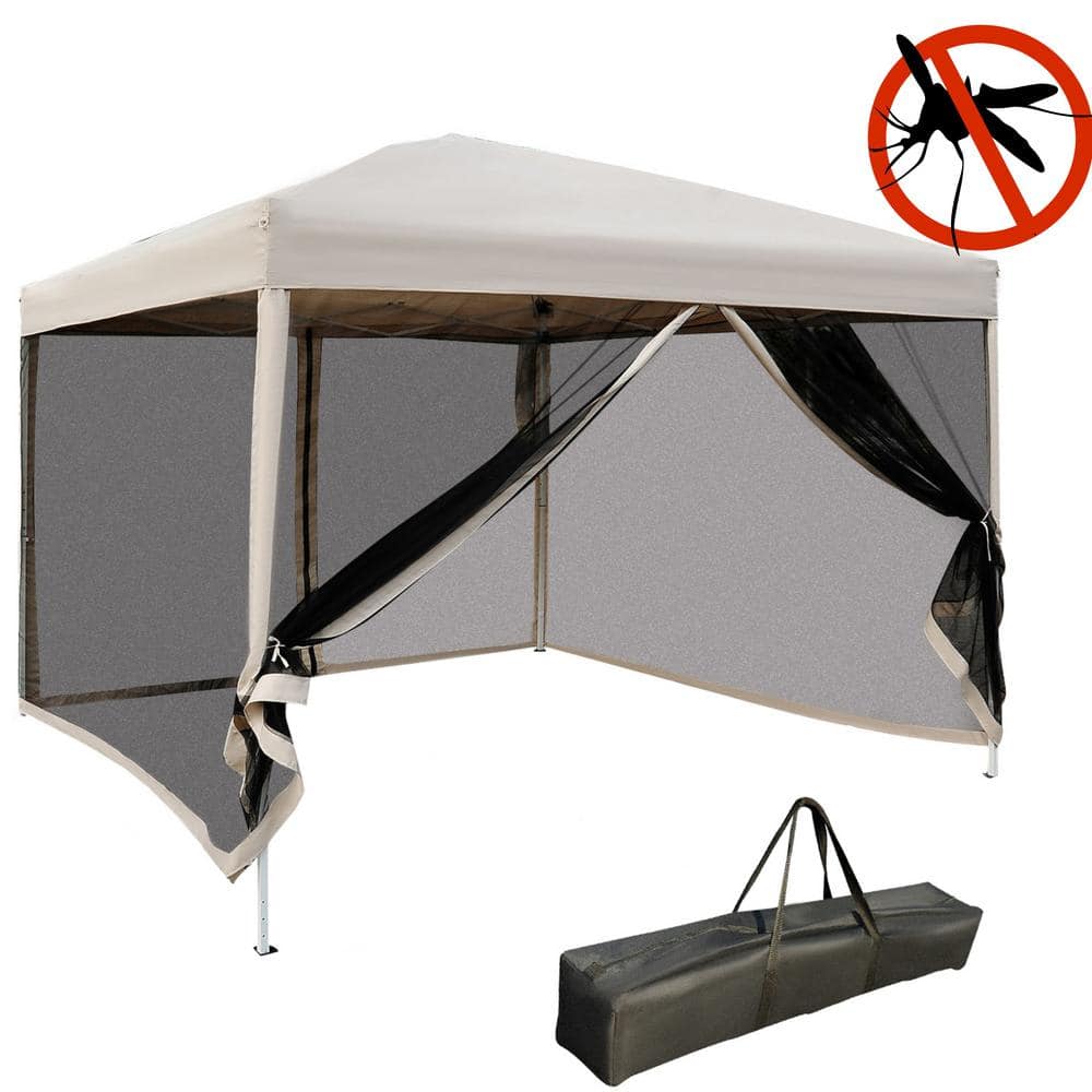 ToolCat Oxford 10 ft. x 10 ft. Pop Up Canopy Tent with Netting, Instant ...