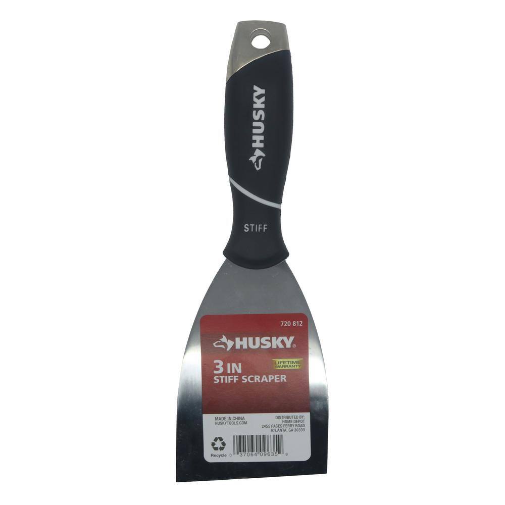 Husky 3 in. Stiff Paint Scraper Putty Knife DSX3S-HUS - The Home Depot