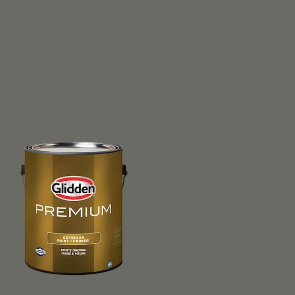 Glidden Premium 1 gal. PPG1009-6 Armory Flat Exterior Paint PPG1009-6PX ...