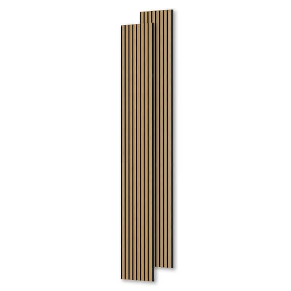 comforthomi 0.9 in. x 1.05 ft. x 8.86 ft. American Oak Acoustic 3D Oak ...