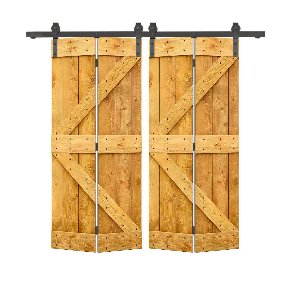 CALHOME 48 in. x 84 in. K Series Solid Core Colonial Maple Stained DIY ...