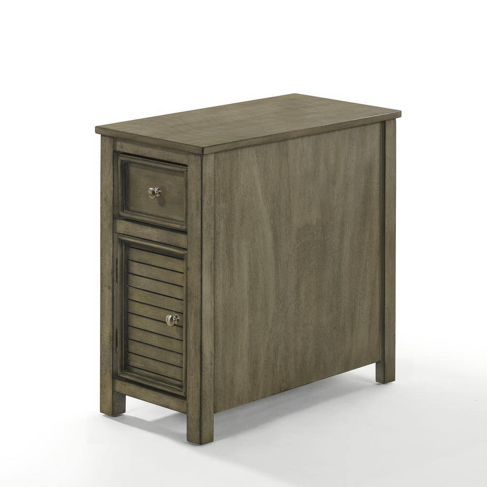 NEW CLASSIC HOME FURNISHINGS New Classic Furniture Samson 12 in. Gray Rectangle Solid Wood End ...