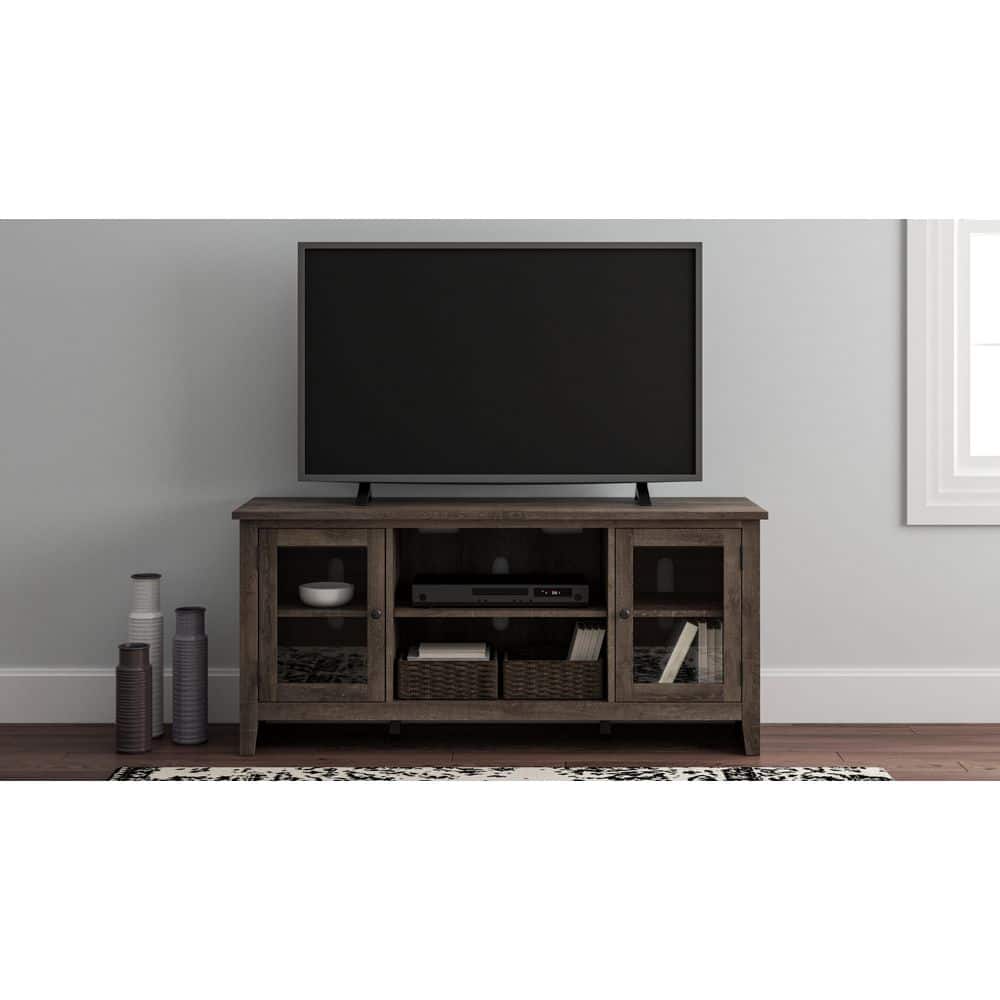 Signature DESIGN BY ASHLEY Arlenbry Gray TV Stand Fits TV's up to 69 in ...