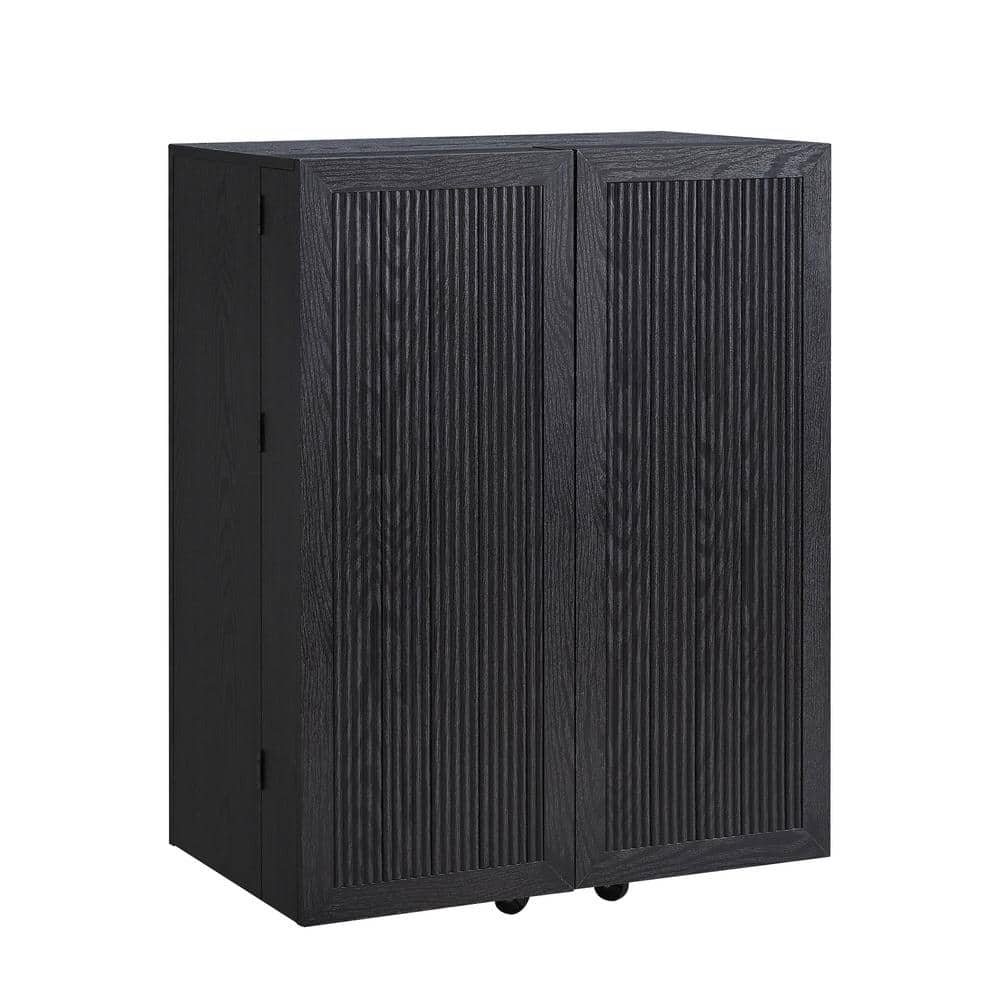 Home Source Industries Black Jill Zarin Folding Wine Cabinet JZ74-BG-HD ...