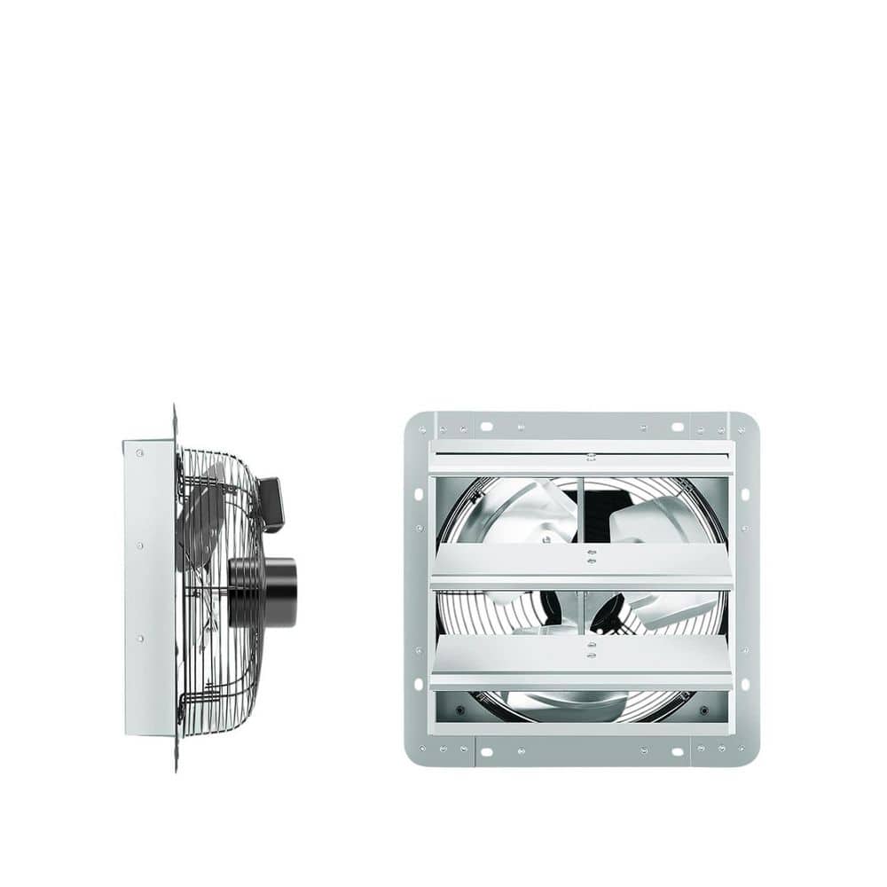 KIWDZFU 1130-CFM Automatic Shutter Adjustable Speed Gable Mount Garage ...