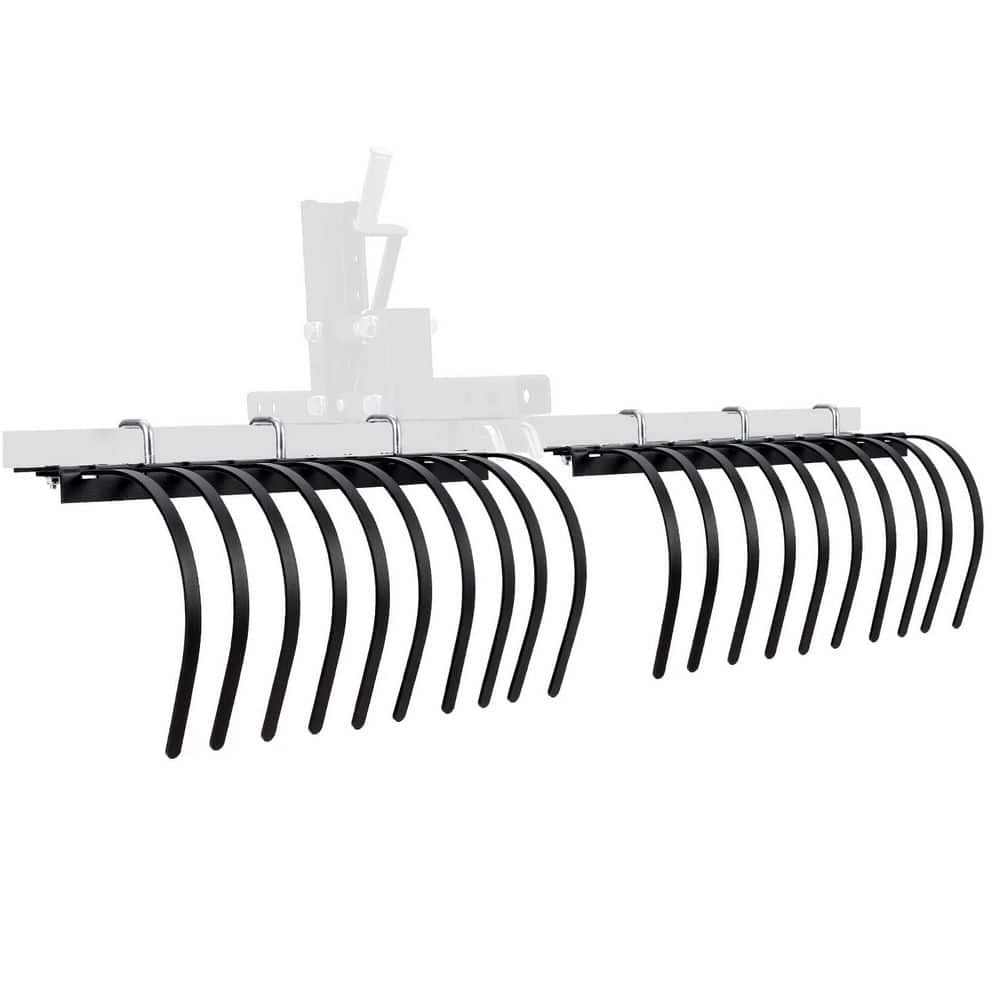 Garvee 60 in. Landscape Rake Fits for Tractor/ATV/UTV, 1-Piece Heavy ...