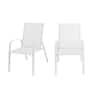 StyleWell Mix and Match White Steel Sling Outdoor Patio Dining Chair in ...