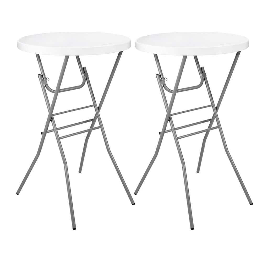 Table 28in Folding Round High Top Indoor Outdoor with Removable Legs ...