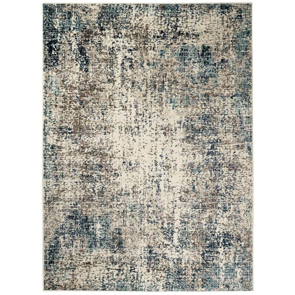 Amer Rugs Allure 8 x 10 Gray Blue Abstract Pattern Area Rug for High ...