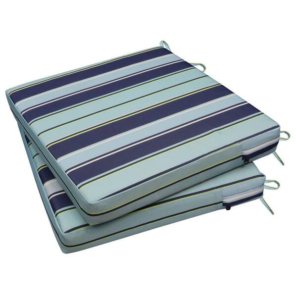 18.5 in. x 16 in. x 3 in. Outdoor Rectangular Dining Chair Seat Cushion ...