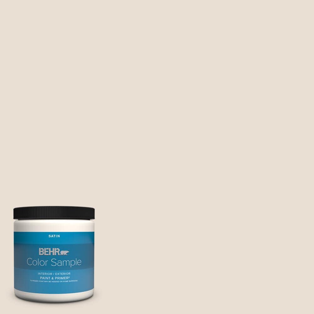 BEHR PREMIUM PLUS 8 oz. #700C-2 Malted Milk Satin Enamel Interior ...