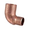 Everbilt 3/4 in. x 1/2 in. Copper Pressure 90-Degree Cup x Cup Reducing Elbow Fitting C607 - The ...