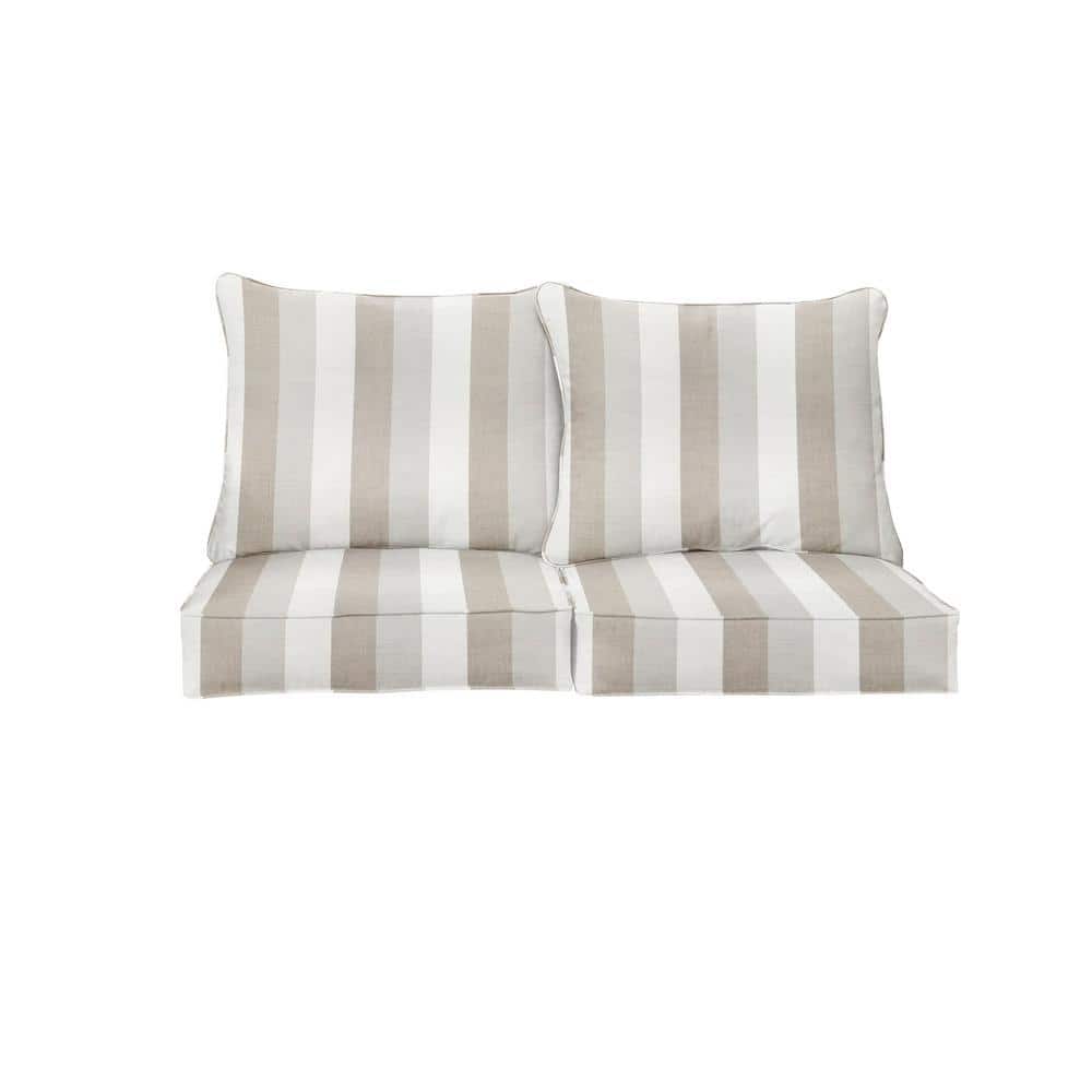 SORRA HOME 25 x 25 Sunbrella Direction Linen Deep Seating Indoor ...