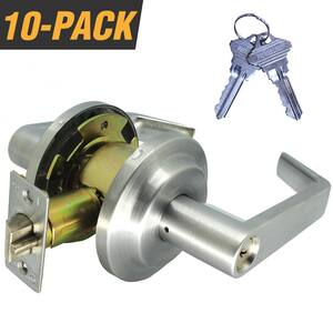 Premier Lock Heavy-Duty Satin Chrome Grade 2 Switch Style Entry ...
