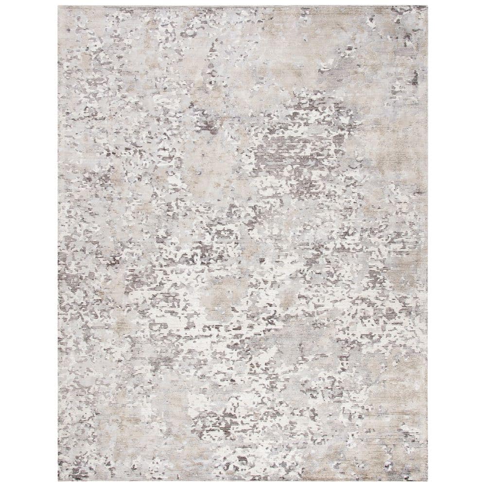 SAFAVIEH Mirage 8 ft. x 10 ft. Beige/Ivory Abstract Area Rug MIR732B-8 ...