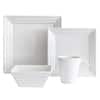 Over and Back 32-Piece White Porcelain Dinnerware Set (Service for 8 ...