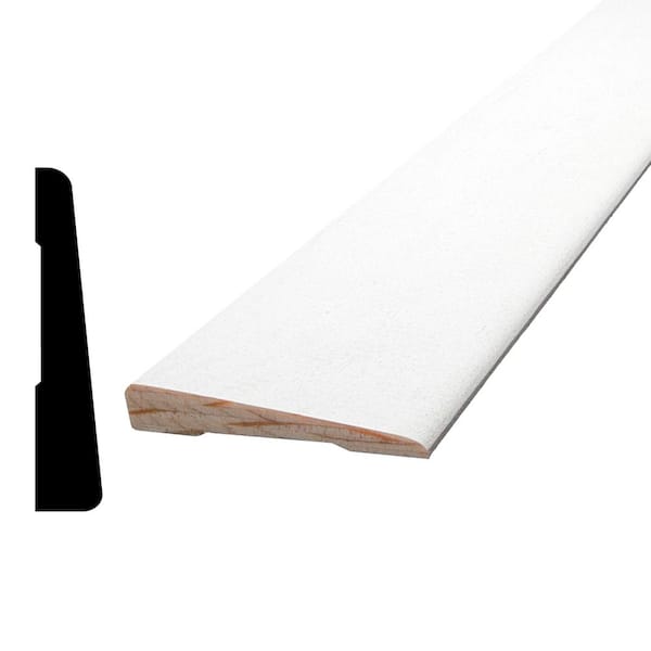 Alexandria Moulding 3/8 in. D x 2-1/4 in. W x 84 in. L Pine Wood Primed ...