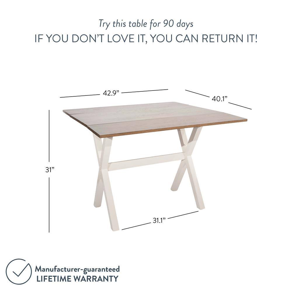 Buy Kalos Solid Wood Drop Leaf Folding Kitchen Dining or Console Table ...
