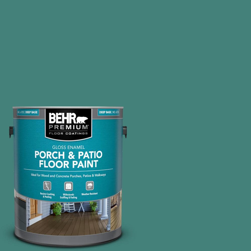 BEHR PREMIUM 1 gal. #M450-6 Bubble Turquoise Gloss Enamel Interior ...