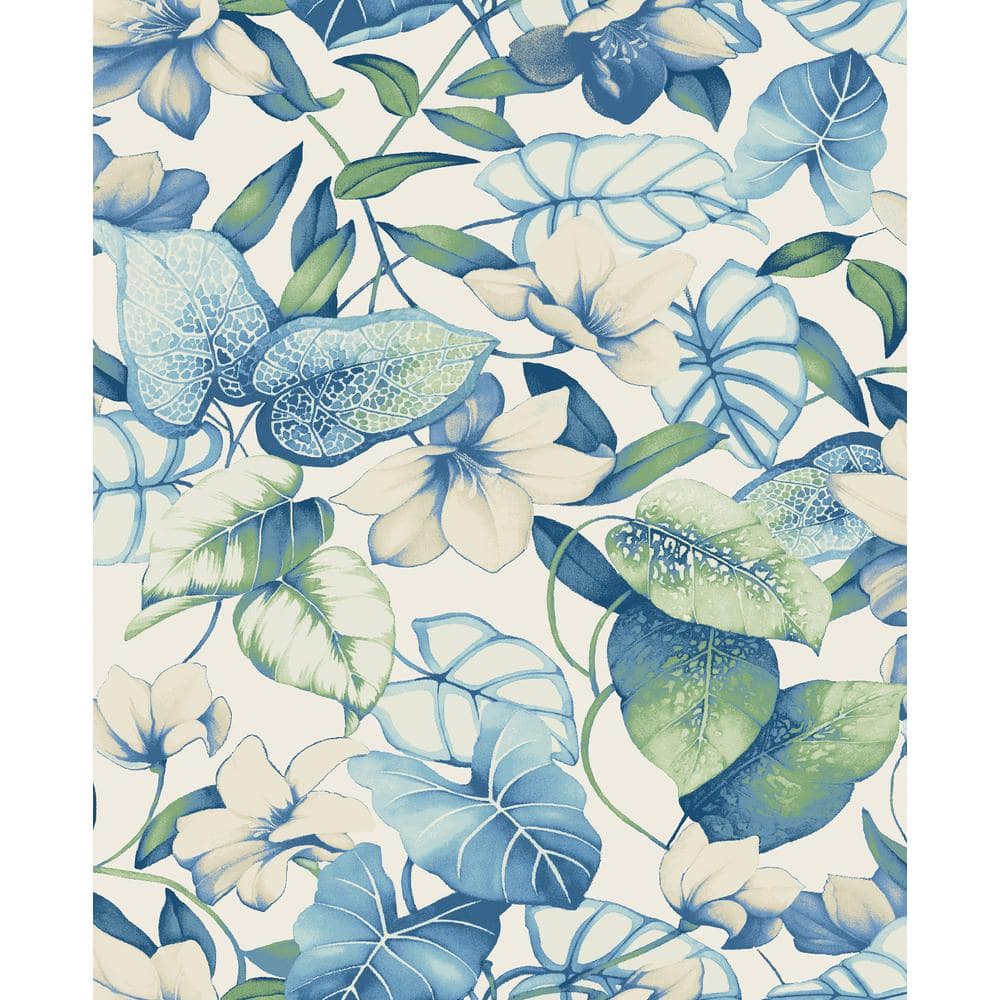Tommy Bahama Windemere Sky Tropical Botanical Vinyl Peel and Stick Wallpaper Roll (Covers 30.75 ...