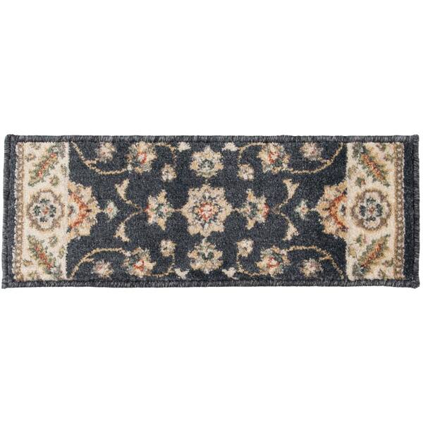 Kazmir Navy 9 in. x 26 in. Stair Tread Cover 8033VBST26I - The Home Depot