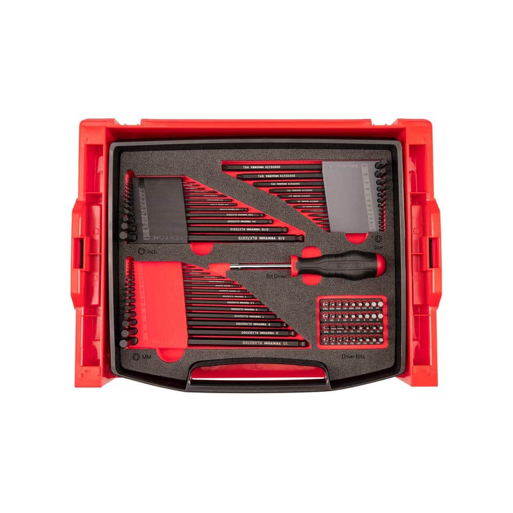 TEKTON L- Key and Bit Driver Set with Open Top Drawer and Rack, 78 ...