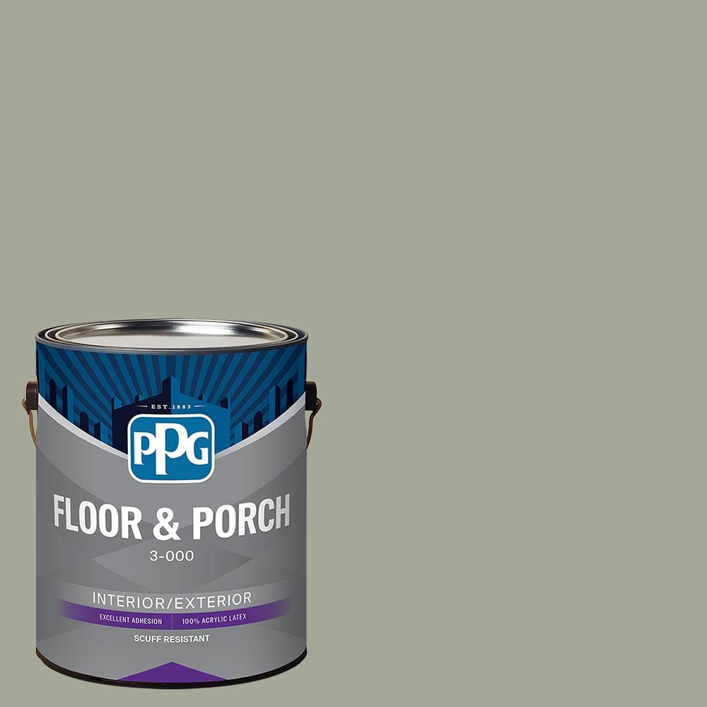 PPG 1 gal. PPG1031-3 Wandering Willow Satin Interior/Exterior Floor and ...