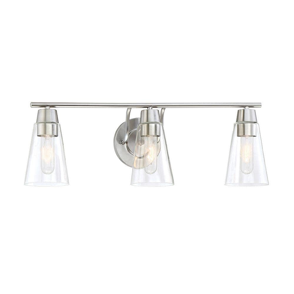 Designers Fountain Echo 35 in. 3-Light Contemporary Satin Platinum ...