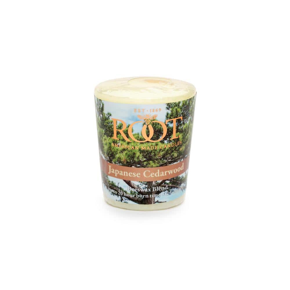 ROOT CANDLES 20-Hour Japanese Cedarwood Scented Votive Candle (Set of ...