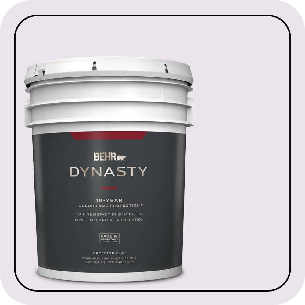 BEHR DYNASTY 5 gal. #660A-1 Muted Melody Flat Exterior Stain-Blocking ...